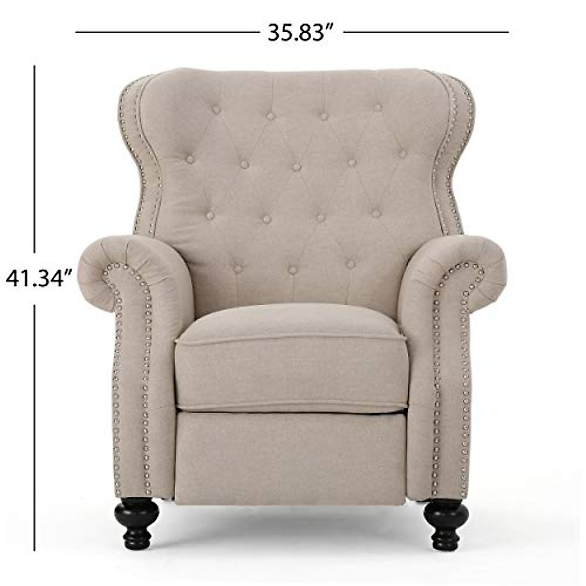 GDFStudio vWyland Tufted Wheat Fabric Recliner.