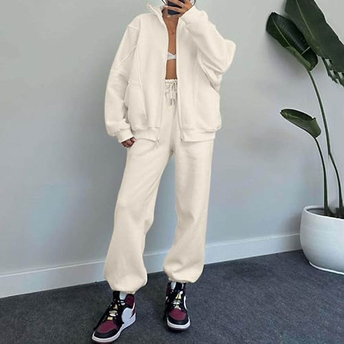 Long Cardigans Womens Sweatpants Spring Fall Jacket Fleece Jacket Women Full Zip Henley Tops for Women Curved Keyhole Back Pumpkin face Work Formal Shacket Fall Clothing Women White Fringe Jacket