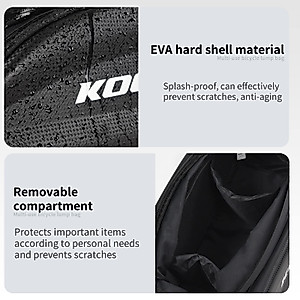 KOOTU Bike Rack Bag Trunk Waterproof Bicycle Bag with Hand Strap,Carbon Leather Extendable Bike Rear Rack Bag Bike Panniers for Cycling Commuting Camping Outdoor Traveling