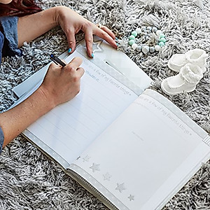 Lil Peach First 5 Years Dream Big Wordplay Baby Memory Book, Baby Keepsake Journal, Gift For New And Expecting Parents, 46 Fill In Pages, Pink