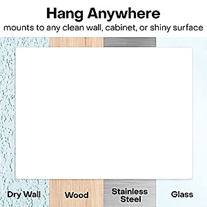 Frameless 2-Sided Whiteboard | 16in x 12in | Flippable Two-in-one Whiteboard with 4 Markers and Eraser-Holder | Made in The USA by M.C. Squares