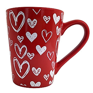 KINREX Best Mom Ever Mug – Valentines Day Gifts Mothers Day Gifts Coffee Cup for Women, Mother, Grandmother, Parent, Gift for Christmas, Birthday, Thanksgiving, Red, 12 oz. Novelty Tea Cups