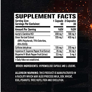 Burn-XT Thermogenic Fat Burner - Weight Loss Supplement, Appetite Suppressant, & Energy Booster - Premium Fat Burning Acetyl L-Carnitine, Green Tea Extract, & More - 60 Natural Veggie Diet Pills