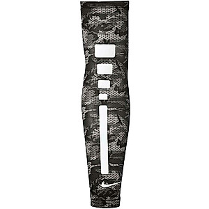 Nike Men's Pro Elite UV Basketball Sleeves Small/Medium Gray Camo White