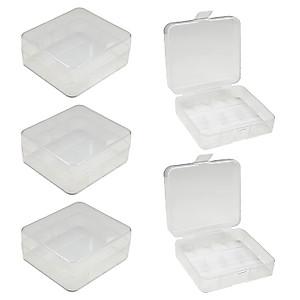 Bettomshin Battery Storage Case Holder Transparent for 26650 Model Battery 2 Capacity 5Pcs