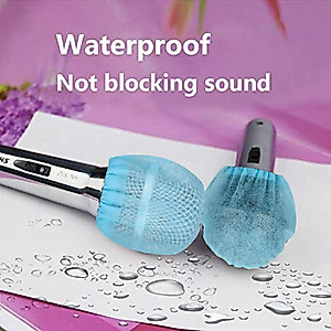 TENGYES 300 PCS (150 Pack) Microphone Hygiene Covers Disposable Non-Woven Handheld Mic Mike Cover Windscreen Protective Cap for KTV Karaoke Recording Room Stage Performance (Multicolored)