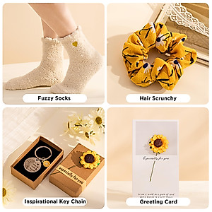 Sunflower Gifts for Women,Sending Sunshine Get Well Soon Gifts Basket Care Package Unique Birthday Gifts Box Thinking of You Gift for Her Relaxing Spa Bath Gift for Women New Mom Sister Best friend