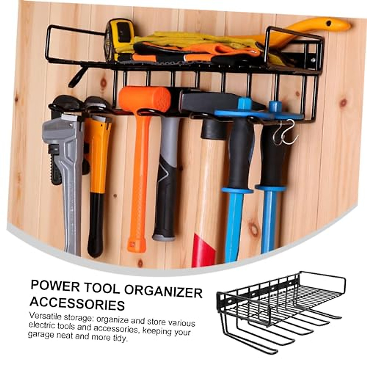 KITANDOVE Tool Storage Box Tools Organizer Corner Tool Storage Rack Organizer for Tool Multifunctional Tool Storage Rack Tool Organizer Peg Board Power Tool Storage Rack Black Iron