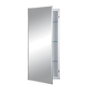 Jensen 460P34CH Federal Spec Medicine Cabinet, Stainless Steel, 16-Inch by 36-Inch