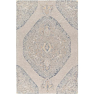 Hauteloom Hila Wool Living Room, Bedroom Area Rug - Traditional - Natural Gray, Charcoal, Gray - 8' x 10'