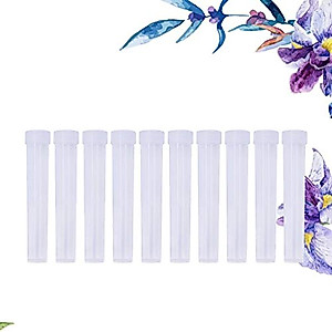HEALLILY Cross Stitch Needle Tube Plastic Clear Holder Accessories Organizer Needles Dispenser for Embroidery Sewing 10 pcs
