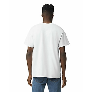 Gildan Men's Heavy Cotton T-Shirt, Style G5000, Multipack, White (10-Pack), Large
