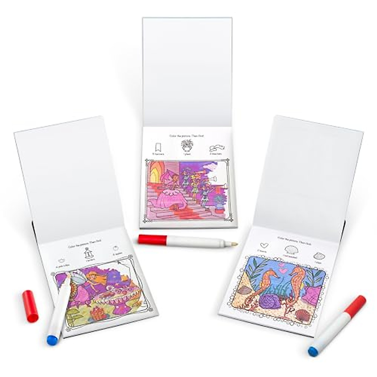 Melissa & Doug On the Go ColorBlast! Activity Books Set - Fairy, Princess, and Sea Life
