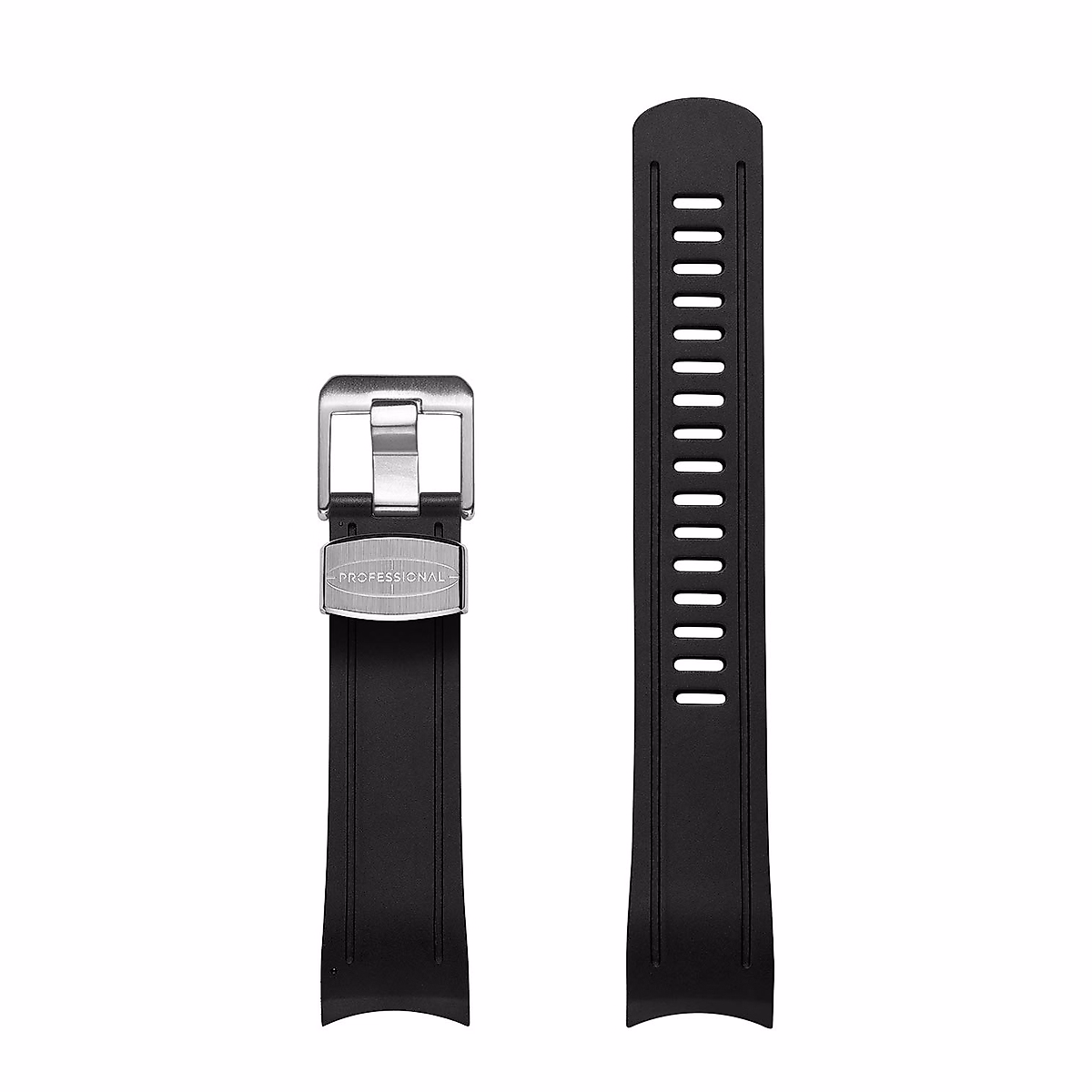 Crafter Blue CB05 Curved End Watch Band Quick Release Soft Rubber Strap Replacement for Seiko Skx Series SKX007, SKX009 and SKX011 and Sports 5 Series: SRPD51K1, SRPD53k1, SRPD55K1 etc - Orange
