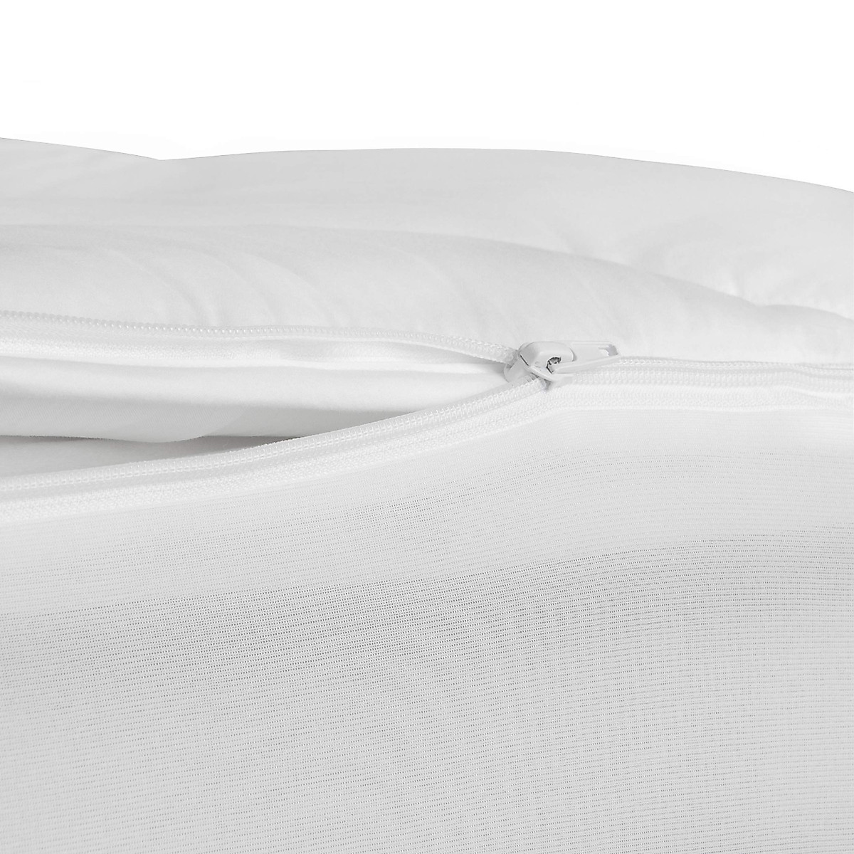 Serta Luxury Firm Fiber Fill Cooling Fitted Mattress Pad Cover, Cal King, White