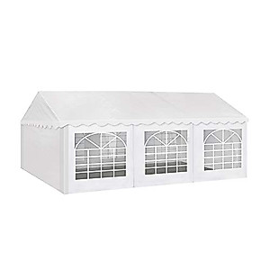 American Phoenix 20x20 Party Tent Heavy Duty Large White Roof Commercial Fair Car Shelter Wedding Events Canopy Tent - (White, 20x20)