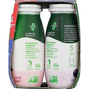 Activia Probiotic Dailies Strawberry and Blueberry Lowfat Yogurt Drinks, Delicious Daily Probiotic Yogurt Drinks to Help Support Gut Health, 8 Ct, 3.1 FL OZ