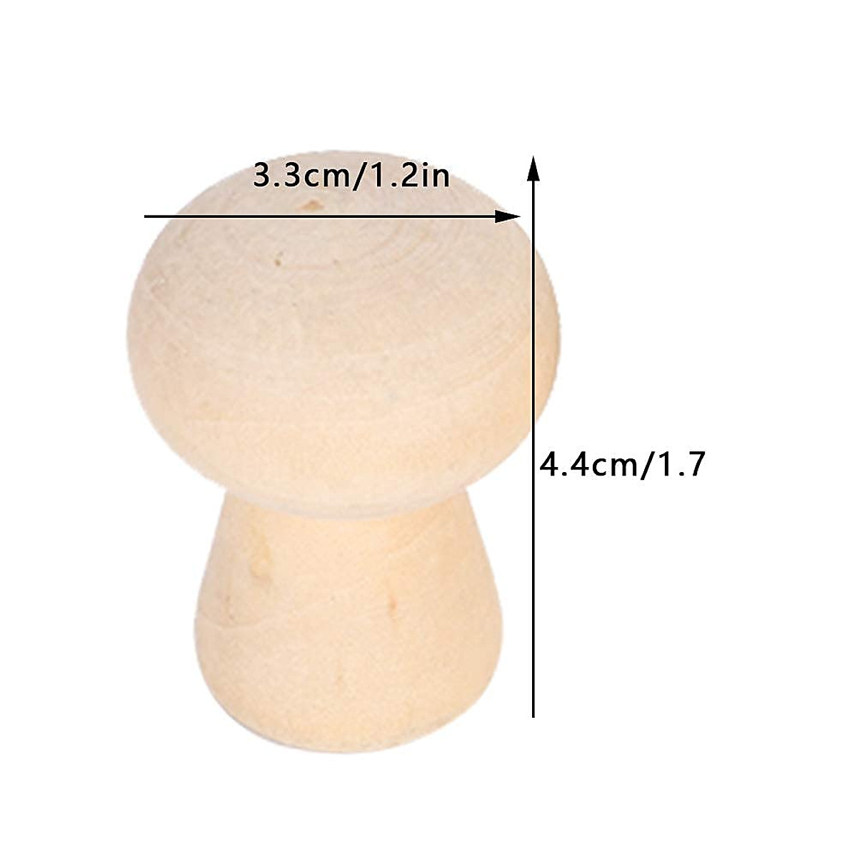 20pcs Wooden Peg Doll Unfinished Mushroom Head Shape Doll Wooden Mushroom Figures People Wooden Figures for Kids Art and Craft