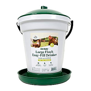 Harris Farms Poultry Drinker | Simple and Easy to Use for Any Size Flock | Made of BPA-Free Plastic | 6.25 Gallon, Green