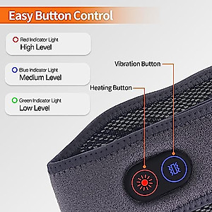 Comfheat USB Neck Heating Pad with Vibration Heated Neck Wrap for Pain Relief, Neck Massage Heat Pad Thermal Wram Therapy for Soreness Stiffness, 3 Heat Levels Auto Shut Off (Non-Rechargeable)