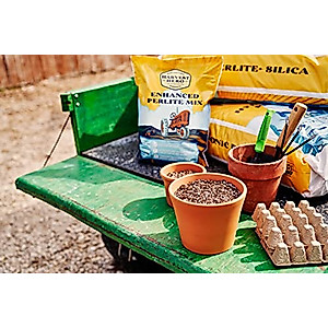 Harvest Hero Enhanced Perlite Soil Mix with Diatomaceous Earth & Essential Nutrients – Promotes Robust & Vigorous Growth for Indoor & Outdoor Plants, Transplanting, Garden Beds & Seedlings (16 QT)