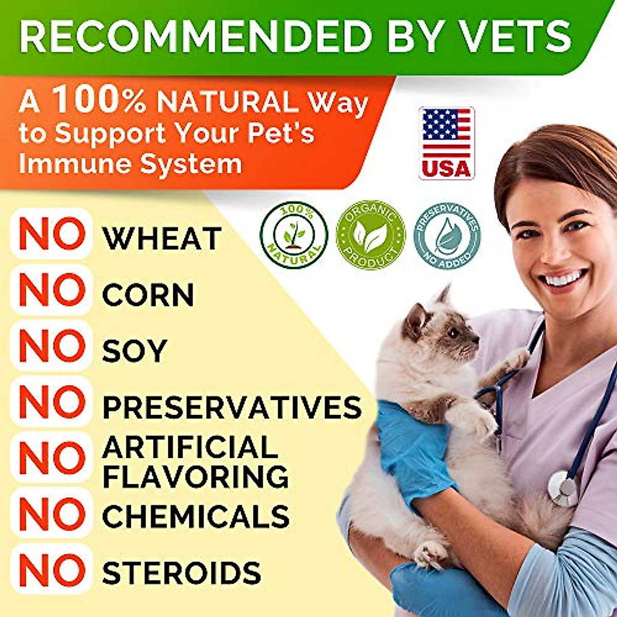 Probiotics Powder for Cats and Dogs - All Natural Supplement - Digestive Enzymes + Prebiotics - Relieves Diarrhea, Upset Stomach, Gas, Constipation, Litter Box Smell, Skin Allergy -Made in USA- 4oz
