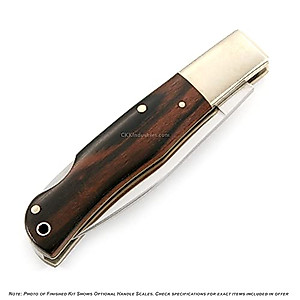 EZSMITH Knife Making Kit - Bobcat Lockback - DIY Folding Knife Series - (Parts Kit) - (No Handles) - (Gift Boxed) - (USA Design) - (by KnifeKits)