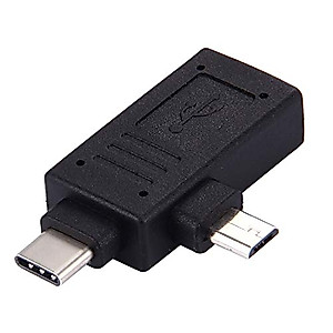 Wblue Phone Accessories USB-C/Type-C Male + Micro USB Male to USB 2.0 Female Adapter