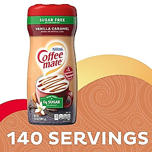 Nestle Coffee Mate Coffee Creamer Sugar Free Vanilla Caramel, Pack of 6