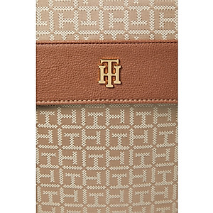 Tommy Hilfiger Camilla II Flap Backpack-Square Monogram Jacquard Khaki Tonal One Size