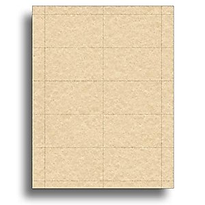 Parchment Style Business Cards - 25 Sheets / 250 Business Cards - 65lb Cover (176 GSM) (Brown)