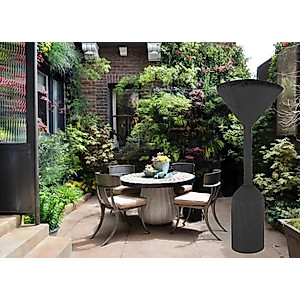 CoverFml Patio Heater Cover with Zipper and Storage Bag,Waterproof Outdoor Heater Covers 420D Dustproof Wind-Resistant Sunlight-Resistant Snow-Resistant Black (95"HX34"DX18.5"B Dumbbell)