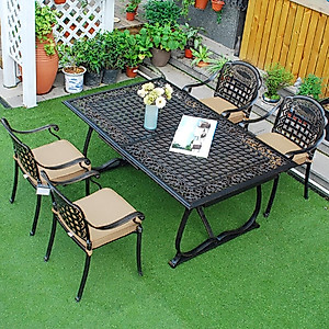 Lmeison Patio Chair Cushions, Outdoor Seat Cushion 24 x 24 Patio Furniture Cushions Set of 2 Patio Seat Cushions with Memory Foam Waterproof Deep Seat Cushion for Chair, Sofa, and Couch, Camel