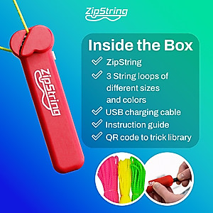 ZipString - Wonderment Awaits with Shark Tank - Featured String Rope Launcher Loop Fidget Toy, Defying Gravity to Boost Your Imagination - The Ideal Gift for Kids and Adults, Rock'it Red