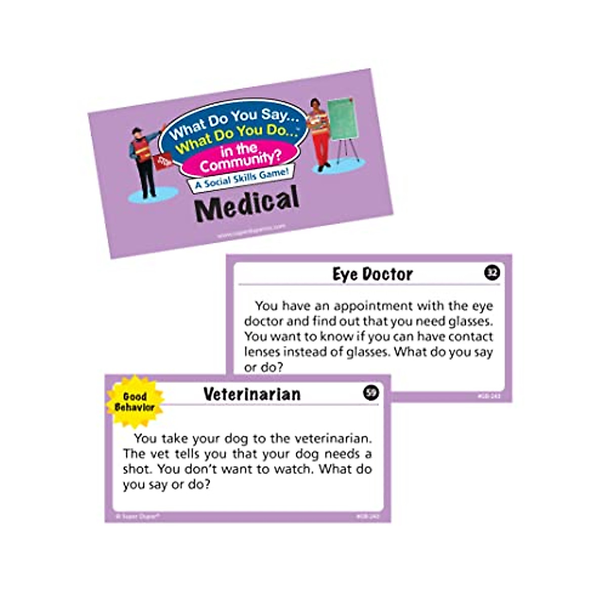 Super Duper Publications | What Do You Say... What Do You Do...® in The Community? Social Skills Board Game | 1-6 Players, Ages 5-12