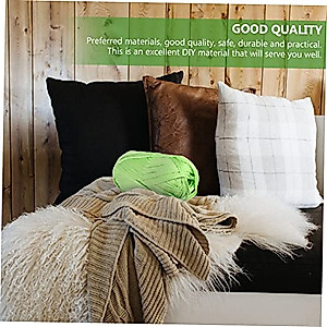 COHEALI 1 Roll Flat Line Wiring Jumbo Yarn Fluffy Yarn Braided Stretch Band Sock Yarn Fluffy Knitting Yarn Chunky Acrylic Light Green DIY Accessories Macrame Rope Braided Cord Crochet Rope