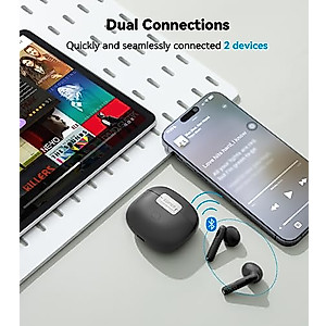 Edifier W320TN Adaptive Active Noise Cancelling Earbuds, LDAC & Hi-Res Audio Wireless, 6 Microphones AI Call Noise Cancellation, in-Ear Detection, App Control, Fast Charge, IP54, Bluetooth 5.3 - Gray