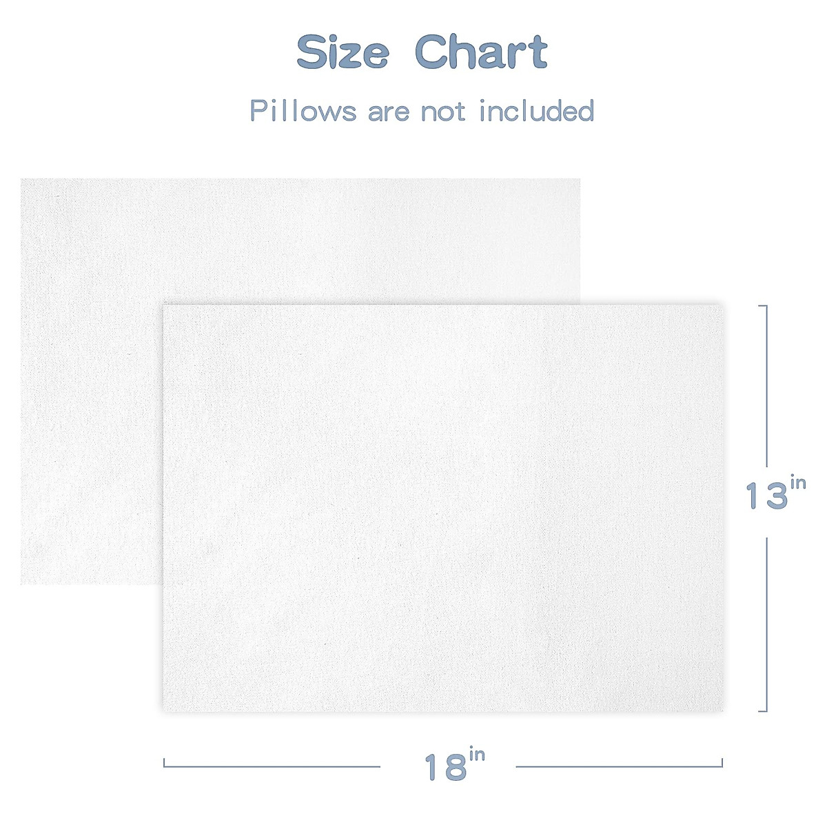 Zenssia Organic Cotton Toddler Pillowcase/Travel Pillowcase Pack of 2 Set 13x18 Inches with Envelope Closure - Soft & Breathable Baby Pillow Case Cover Solid White