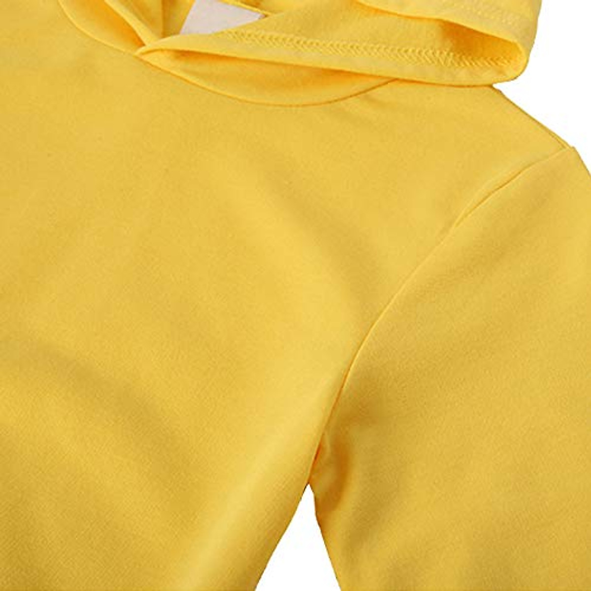 amropi Boy's Tracksuit Pullover Hoodie Jogging Pants Set 2 Pieces Sweatsuit (Yellow,8-9Years)