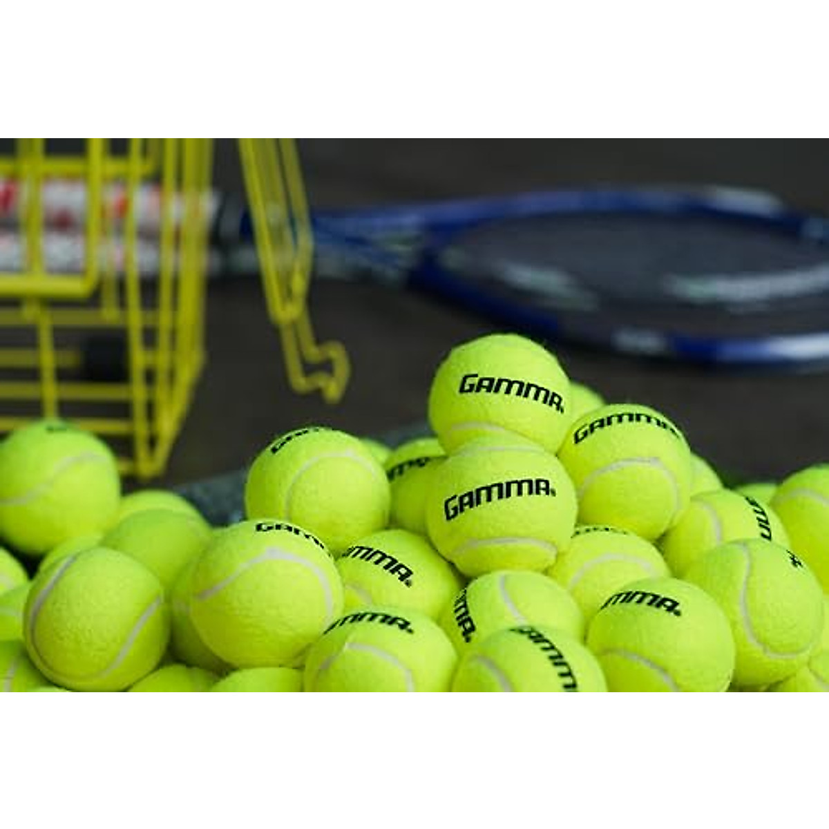 GAMMA Sports Pressureless Tennis-Balls Bucket, Bulk Tennis Balls, Premium Tennis Accessories, Pack of 48