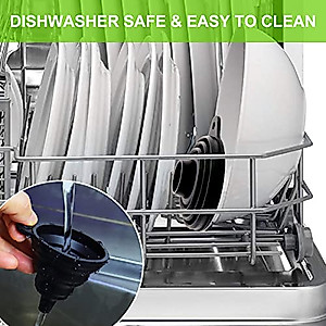 3 Sizes of Kitchen Funnel Set, Food Grade Funnels for Filling Bottles, Premium Silicone Collapsible Funnel for Transferring Liquid, Powder Transfer, Large Wide Mouth Canning Funnel, Small Funnel