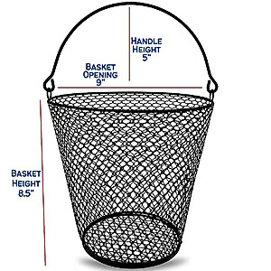 RE GOODS Chicken Wire Basket with Handle (2 Pack) - Ideal for Golf , Gardening , Home Organization , and Eggs