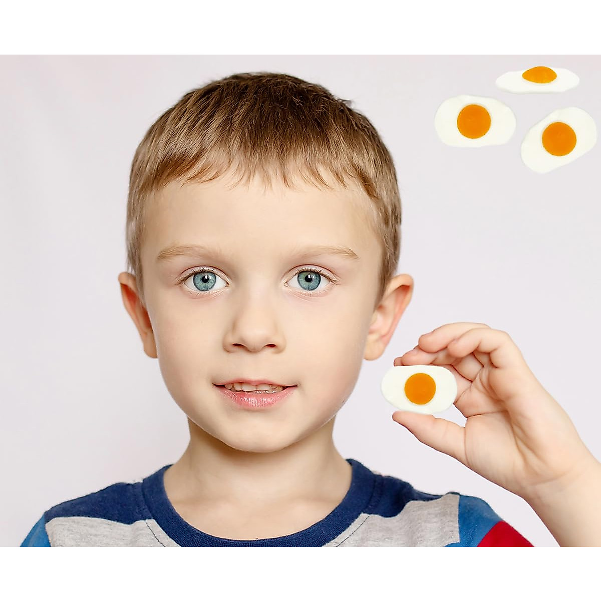 Fruidles Mini Fried Egg Gummi, Omelet Candy, Delicious Fruit Flavors Gummies (1 Pound)