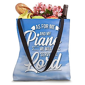 Christian Piano Player Design, Serve The Lord Pianist Gift Tote Bag