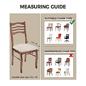 Seat Covers for Dining Room Chairs, Hand Drawn Women's High Heels Ombre Khaki Texture Fitted Stretch Jacquard Chair Seat Covers, Removable Washable Kitchen Dining Chair Slipcovers Protector Set of 6