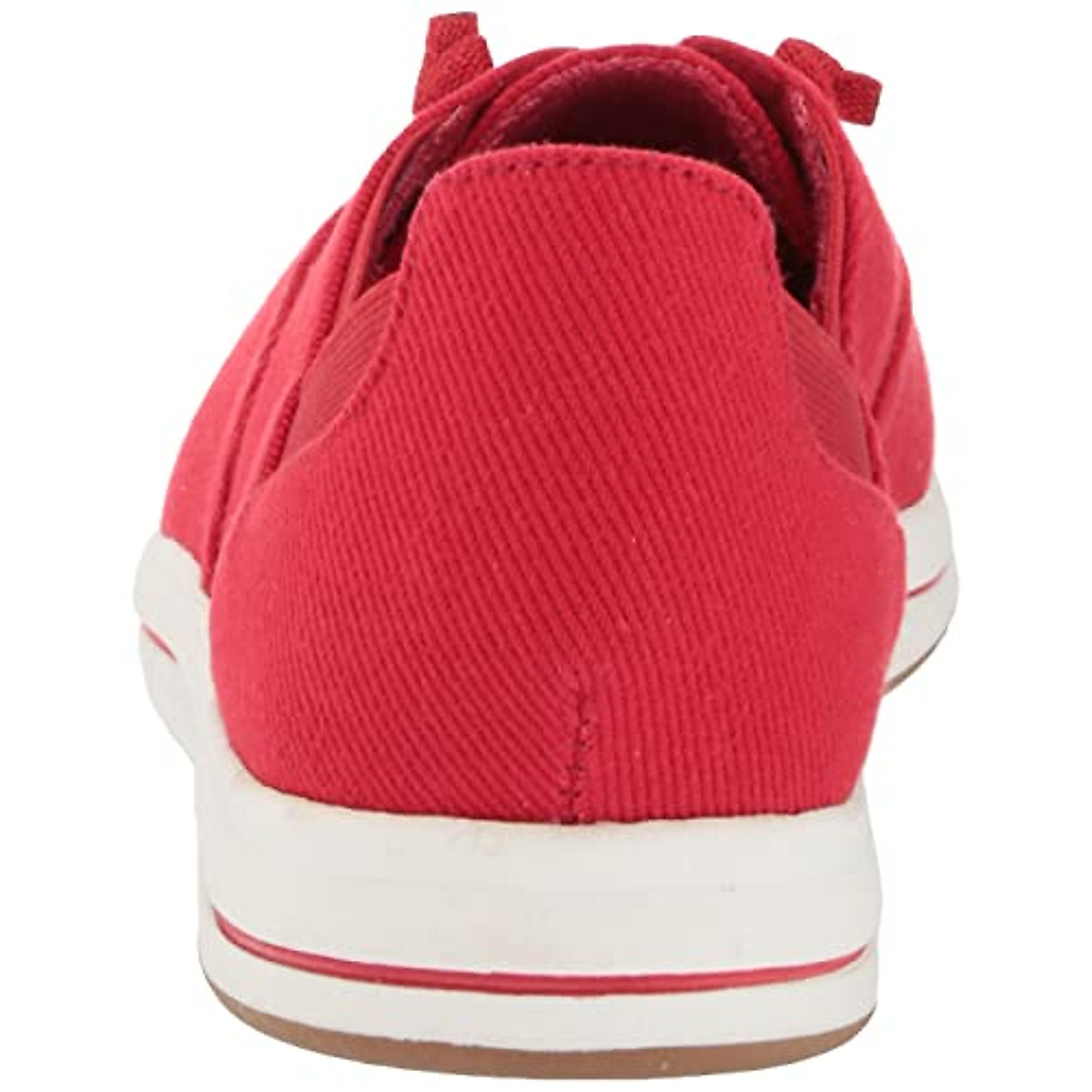 Clarks womens Breeze Ave Sneaker, Red Canvas, 10 Wide US