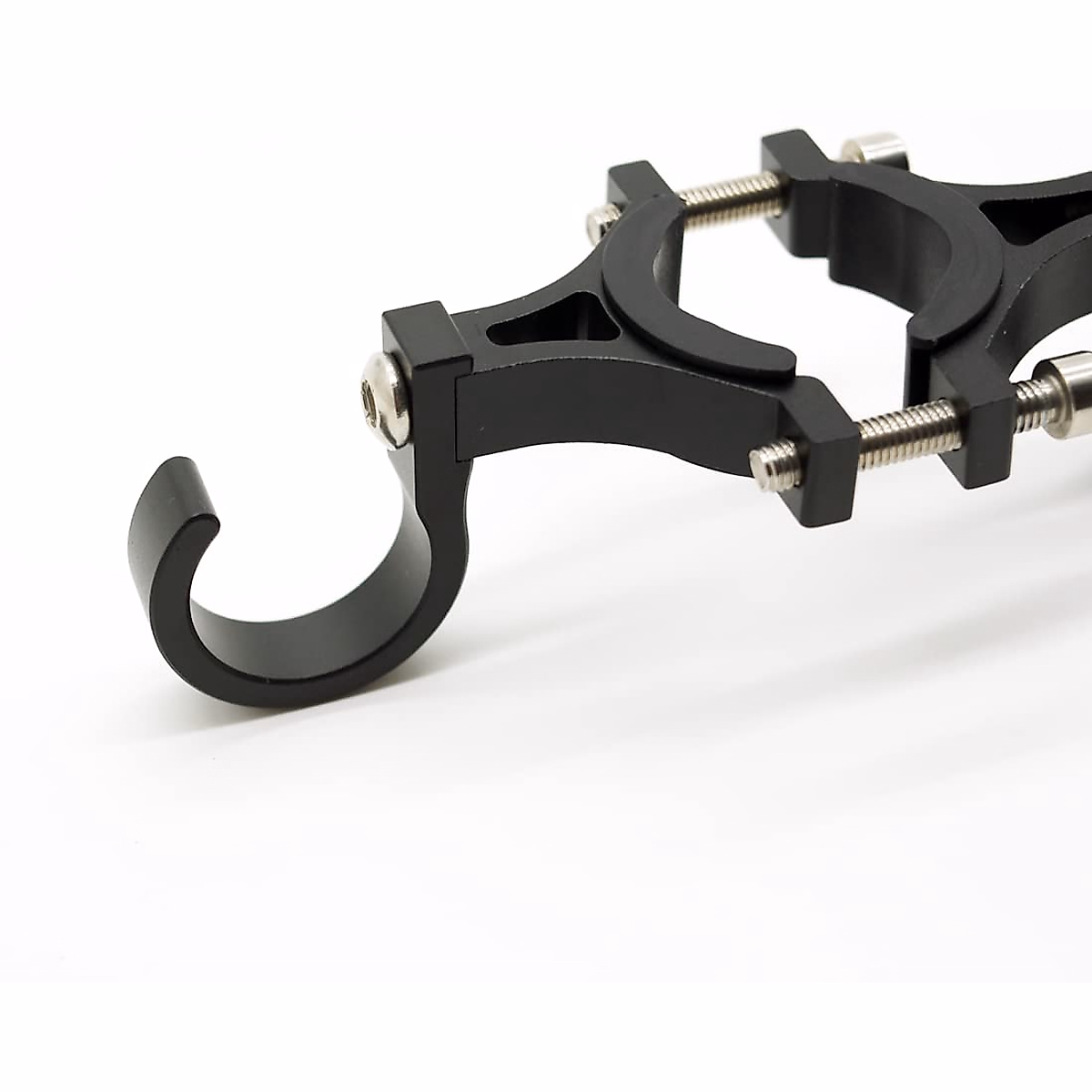 DYSEYU Metal Beach Umbrella Hanging Hook Adjustable 0.7-1.53" for Suspension Towels/Hats/Clothes/Camera/Sunglasses/Bags Family for Beach Accessories for Vacation Must Haves(Black)