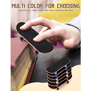 Yosoo Health Gear Finger Skateboards, Finger Board, Tool Kit, 1Pc Maple Wooden Alloy Fingerboard Finger Skateboards with Box Reduce Pressure Kids Gifts