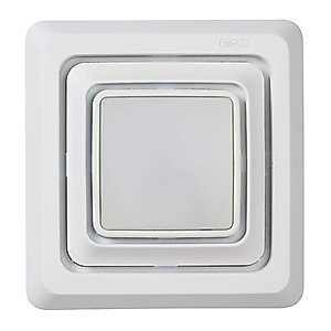 Broan-NuTone FG600S LED Lighted Grille Upgrade for Bathroom Ventilation Fans, Easy Installation , DIY, White, Square