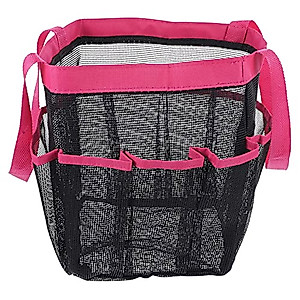 Cabilock 3pcs Mesh Toiletry Bag Mesh Wash Bag Bath Bag High Capacity Nylon Edging Rosy
